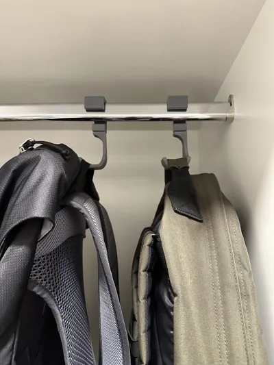 Closet bag hanger wardrobe backpack hook by 01makes MakerWorld: Download Free 3D Models