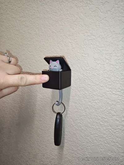 Cat key hook Perfect version - Free 3D Print Model - MakerWorld