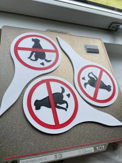 Affiche "Pas de Crottes de Chien" par Augustas MakerWorld : Téléchargez ...