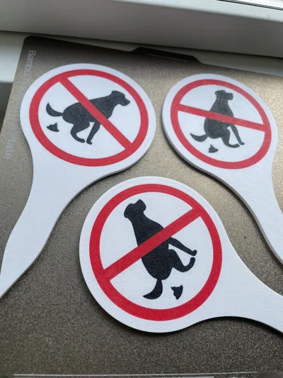 Affiche "Pas de Crottes de Chien" par Augustas MakerWorld : Téléchargez ...