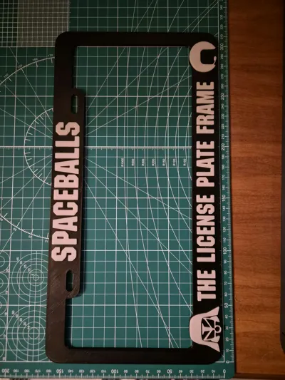Spaceballs - The License Plate Frame, 2 pieces - Free 3D Print Model ...