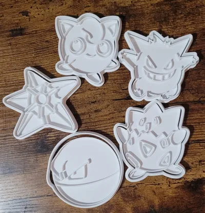 Pokemon Cookie cutters and stamps by Bean Eating Cookies - MakerWorld
