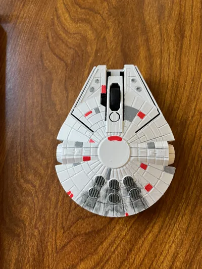 Millennium Falcon Wireless Mouse - Free 3D Print Model - MakerWorld