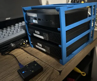 Dell Optiplex Micro Storage Rack - Free 3D Print Model - MakerWorld