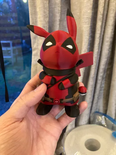 4 Color Pikachu/Deadpool, AKA PikaPool, DeadChu - Free 3D Print Model ...
