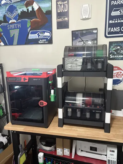 Bambu Lab AMS/AMS 2 Pro - Dual/Quad/Multi Shelf by Piddey MakerWorld ...