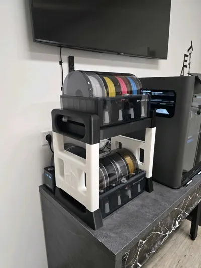 Bambu Lab AMS/AMS 2 Pro - Dual/Quad/Multi Shelf - Free 3D Print Model ...