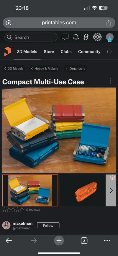 Compact Multi-Use Case in two sizes by Josh-3D MakerWorld: Download Free 3D Models