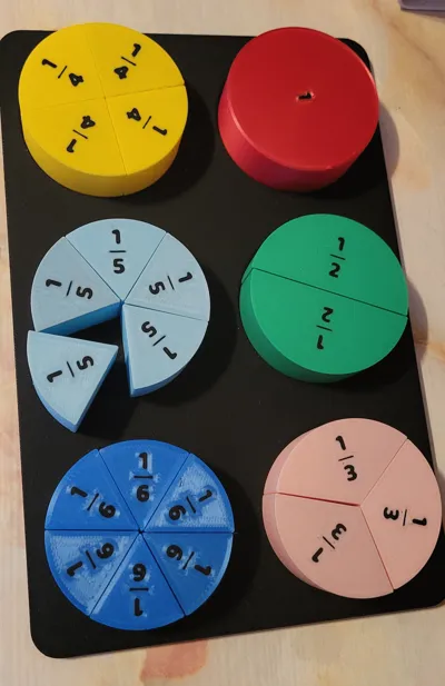 Fraction puzzle by Aruba3D - MakerWorld