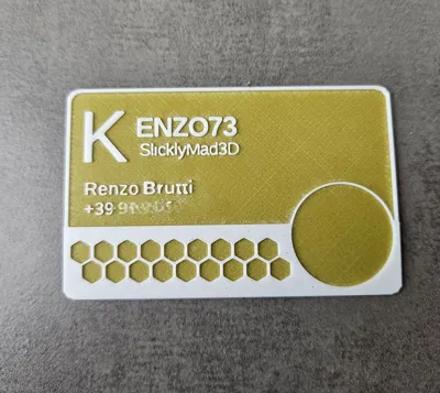 Parametric business card by miziomon - MakerWorld