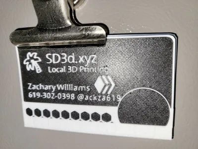 Parametric business card by miziomon - MakerWorld