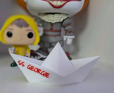 SS GEORGIE Paper Boat IT - We all float down here - Free 3D Print Model ...