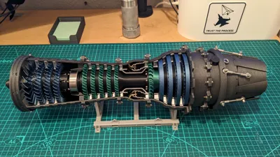 3d Printable Turbojet Engine Remixed by linus3d MakerWorld: Download ...