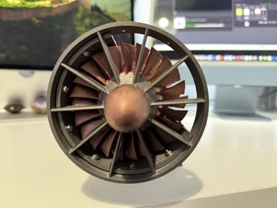 3d Printable Turbojet Engine Remixed by linus3d MakerWorld: Download ...