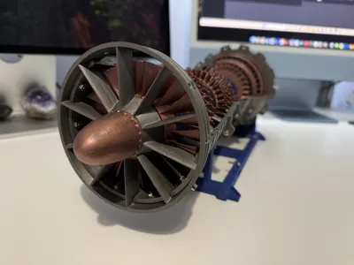 3d Printable Turbojet Engine Remixed by linus3d MakerWorld: Download ...