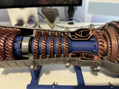 3d Printable Turbojet Engine Remixed by linus3d MakerWorld: Download ...