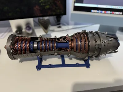 3d Printable Turbojet Engine Remixed by linus3d MakerWorld: Download ...
