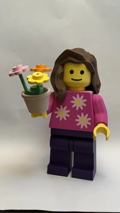 Brick Megafigure (10:1 scale) - Free 3D Print Model - MakerWorld