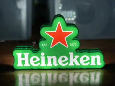 Heineken Lightbox LED Lamp by braga3dprint - MakerWorld