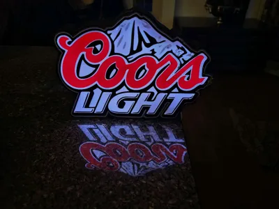 Coors Light Lightbox - Free 3D Print Model - MakerWorld