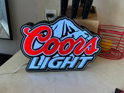 Coors Light Lightbox - Free 3D Print Model - MakerWorld