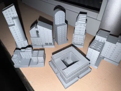 MINI-CITY - Modular Miniature City Blocks by Kit Crafters MakerWorld ...