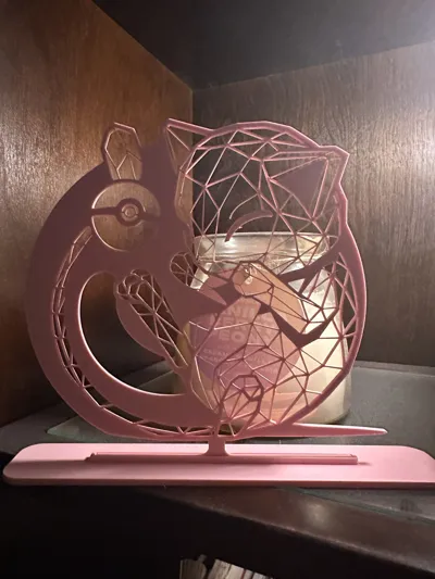 Low Poly Geometric Mew pokemon V.1 by 3DPrintWolf MakerWorld: Download ...