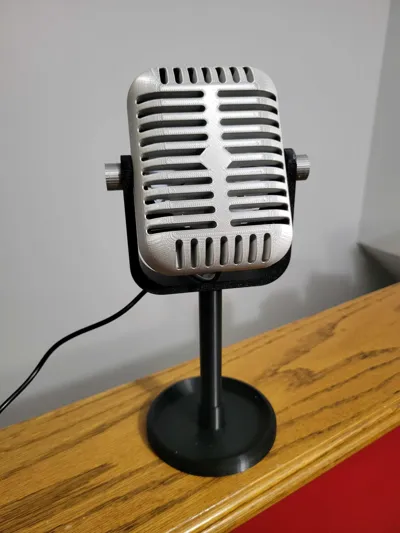 Vintage Microphone Desk Fan, 50s Retro Microphone by Deltaprints ...