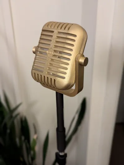 Vintage Microphone Desk Fan, 50s Retro Microphone by Deltaprints ...