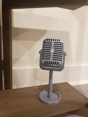 Vintage Microphone Desk Fan, 50s Retro Microphone by Deltaprints ...