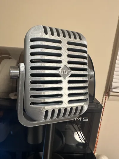 Vintage Microphone Desk Fan, 50s Retro Microphone by Deltaprints ...