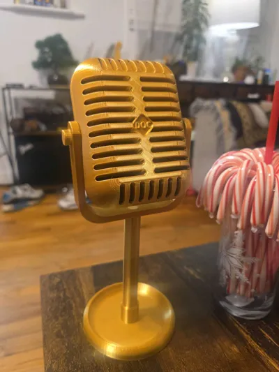 Vintage Microphone Desk Fan, 50s Retro Microphone - Free 3D Print Model ...