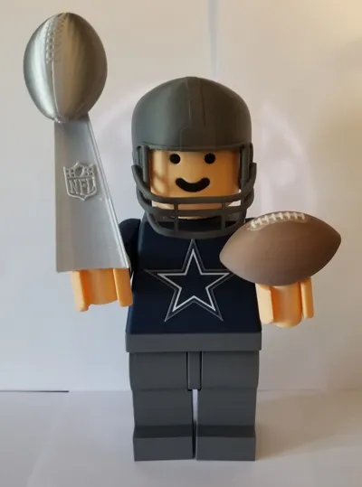NFL Brick Man - Dallas Cowboys (500%) - Free 3D Print Model - MakerWorld