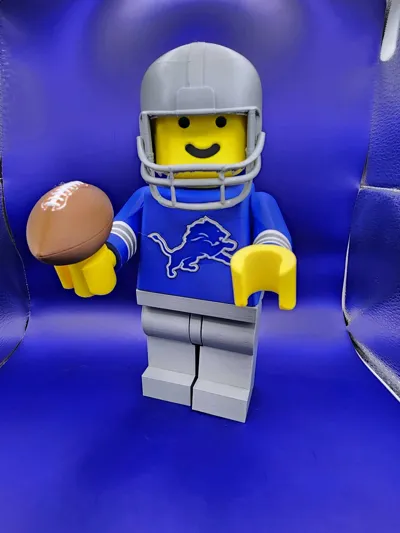 NFL Brick Man - Detroit Lions (500%) - Free 3D Print Model - MakerWorld