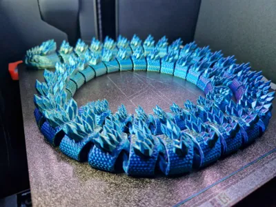 Crystal articulated snake 114 cm long by uni3Dworld MakerWorld ...