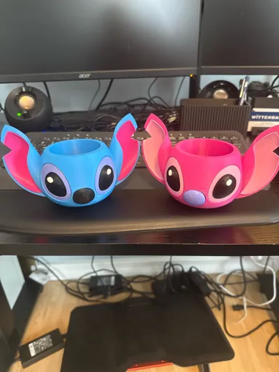 Stitch Planter - Free 3D Print Model - MakerWorld