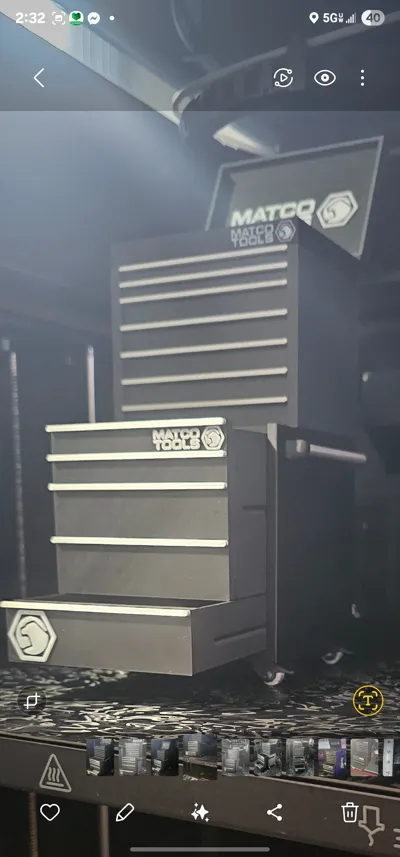 Matco Tools-Inspired Double-Stacked Tool Chest - Free 3D Print Model ...