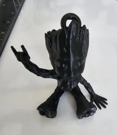 Heavy Metal Groot with Ring for Keychain Remixed by jeinbinder - MakerWorld