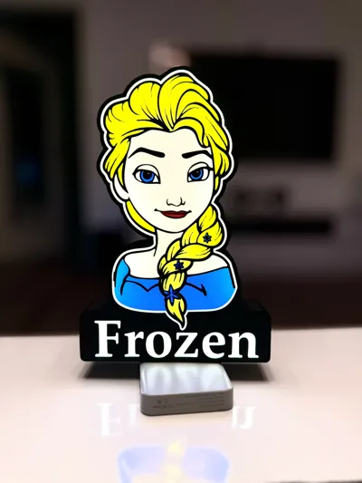 Frozen Lightbox LED Lamp by Magic Studio 3D MakerWorld: Download Free ...
