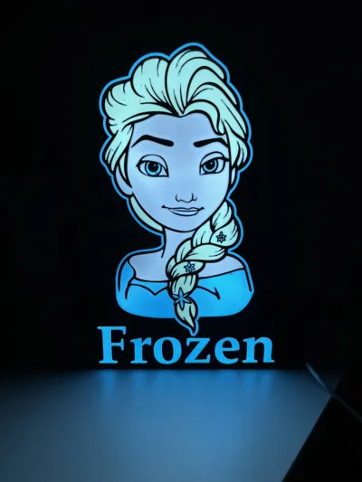 Frozen Lightbox LED Lamp by Magic Studio 3D MakerWorld: Download Free ...