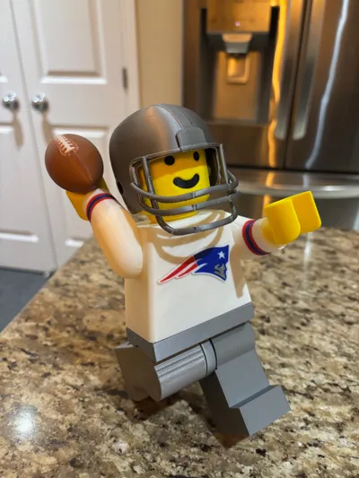 NFL Brick Man - New England Patriots (500%) by Jandaa MakerWorld ...