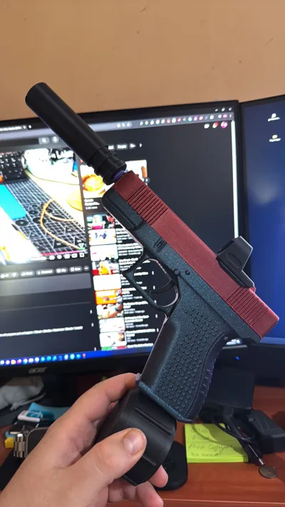 Silencer for @RTX_Nitrox's Glock 19 v6, v7 & v8 Remixed by Yobtnirp MakerWorld: Download Free 3D ...