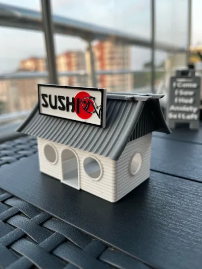 Sushi Shop Aquarium Decoration - Free 3D Print Model - MakerWorld