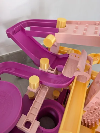 Marble Run 003 Jump Ramp Escape Addon by MplusM - MakerWorld