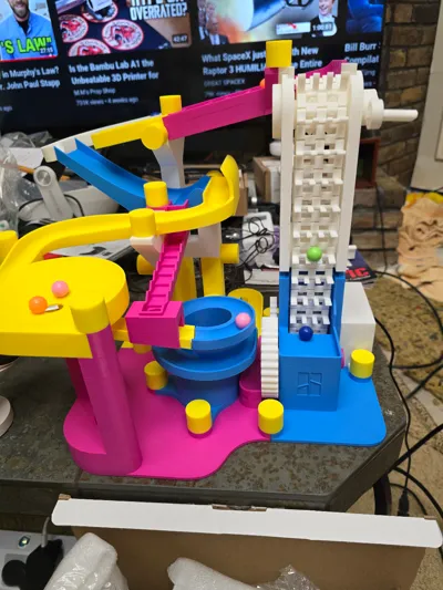 Marble Run 003 Jump Ramp Escape Addon by MplusM - MakerWorld