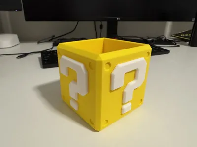 Super Mario Item Block Box/Self-Water Planter by anselor - MakerWorld