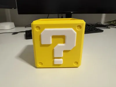 Super Mario Item Block Box/Self-Water Planter by anselor - MakerWorld