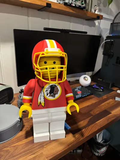 NFL Brick Man - Washington Redskins (500%) - Free 3D Print Model ...