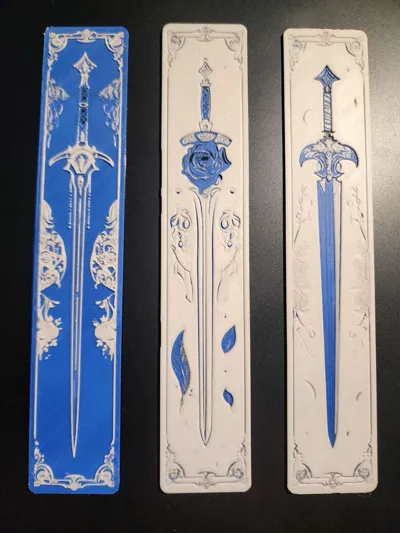 "Blade & Blossom" - Bookmarks Set by C3D - MakerWorld