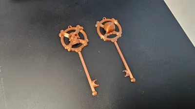 Skeleton Key with Skull Crossbones Dungeon Pirate by Kopp3D MakerWorld ...